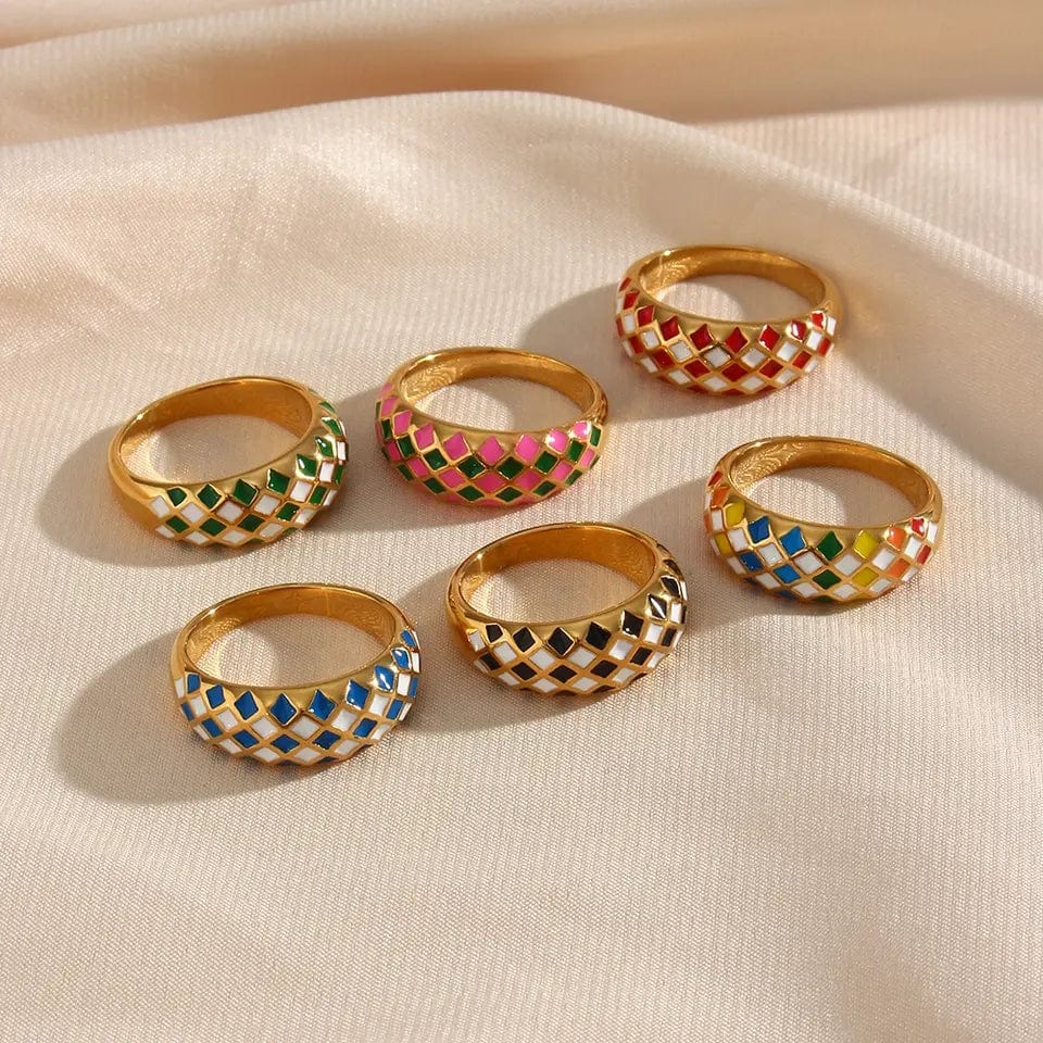 Brittney Checkered Ring